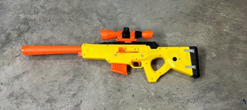 FORTNITE Nerf Gun Yellow Sniper Rifle With Scope And Magazine ...