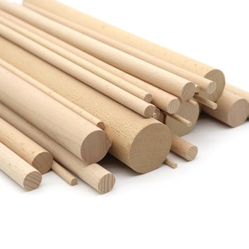 20 x Wooden Dowel Rods 30cm - 12" Long - Wood Crafts Craft Sticks 3mm ...