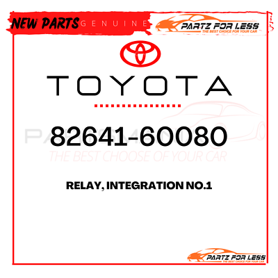 TOYOTA GENUINE 82641-60080 RELAY, INTEGRATION NO.1 8264160080 NEW OEM ...