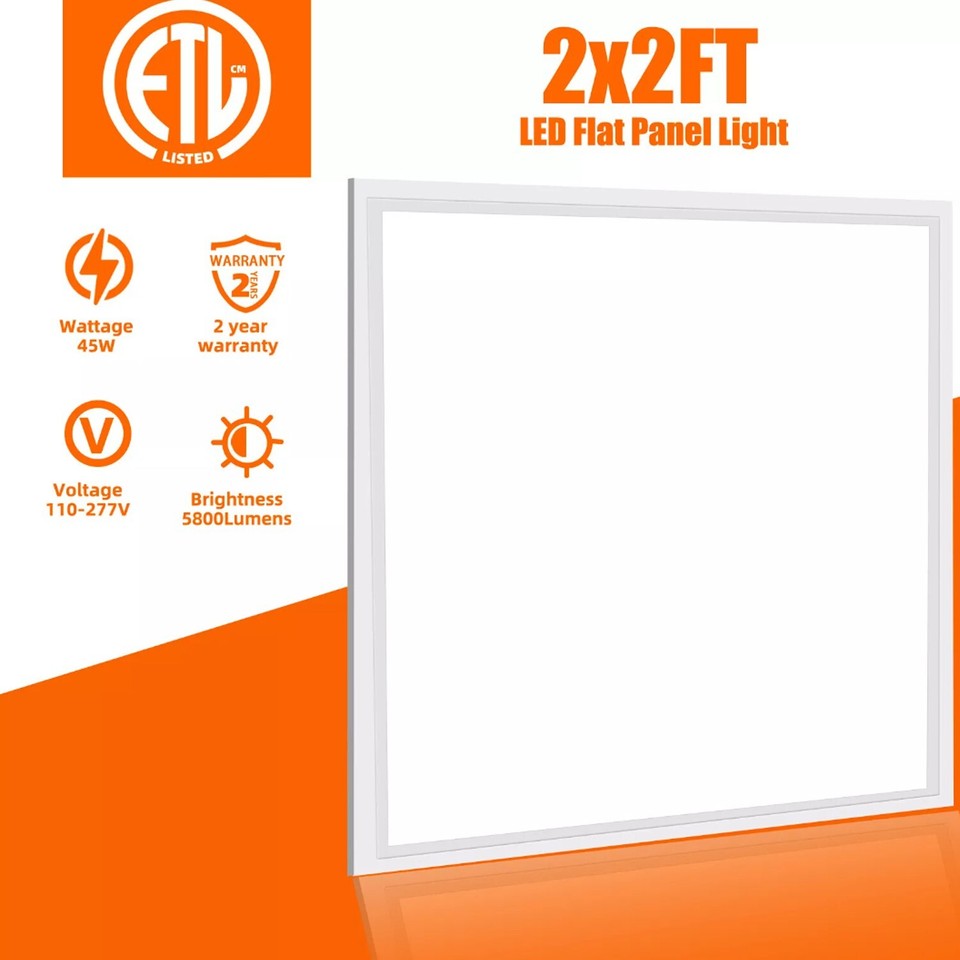 4Pack 2x2 FT LED Light Flat Panel,Dimmable Recessed Drop Ceiling Lights ...