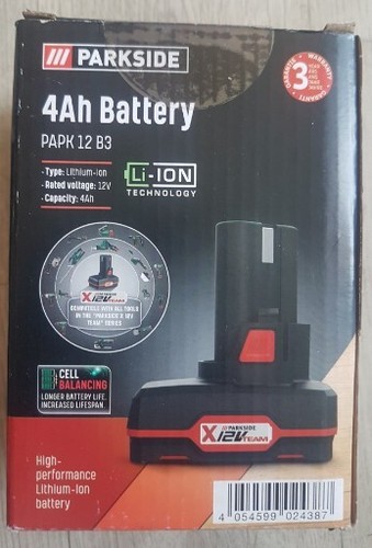 🔋PARKSIDE Rechargeable Battery 12V Team 4Ah PAPK 12 B3 | eBay UK