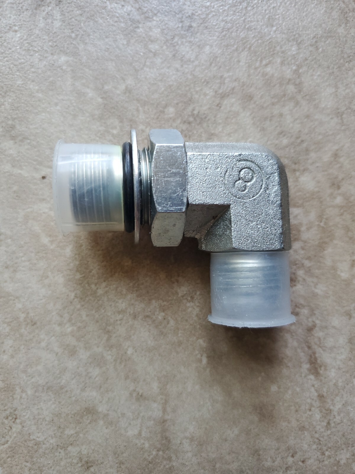 1/2" 37 Degree Flare Male x 1/2" BSPP male 90 Dgree Adapter Zinc Pl ...