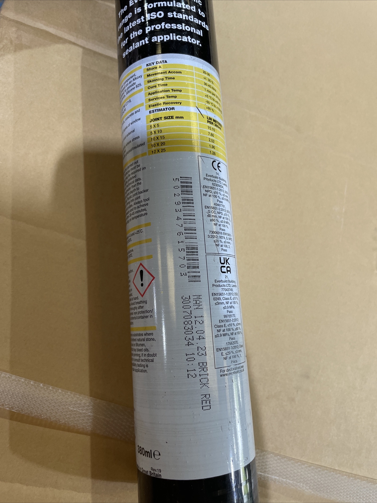 2x TECNIC SILICONE 825 EVERBUILD PROFESSIONAL SEALANT 380ML - 825 Brick ...
