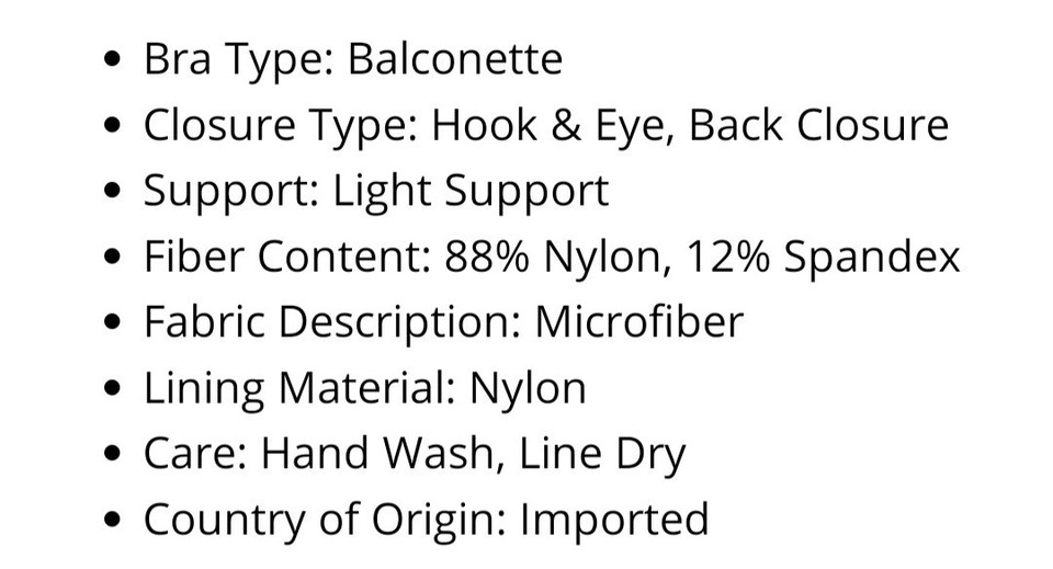 Ambrielle Balconette Bra- Size 46H | eBay