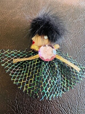Vintage Mink Brooch Pin Lady Glamorous Head Beautiful Face Black Fur ...