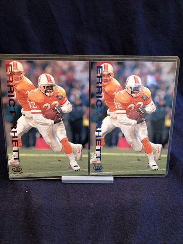 1995 Pacific Collection Pure NFL Gridiron Errict Rhett #7 Red, Blue 3 1 ...