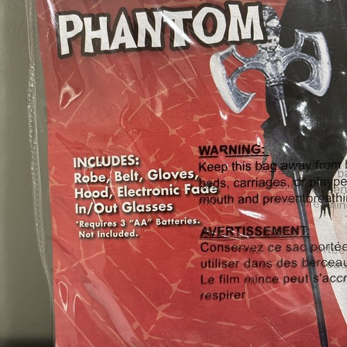 Spirit Halloween Fade In/Out Phantom Costume Complete Adult OSFM ...