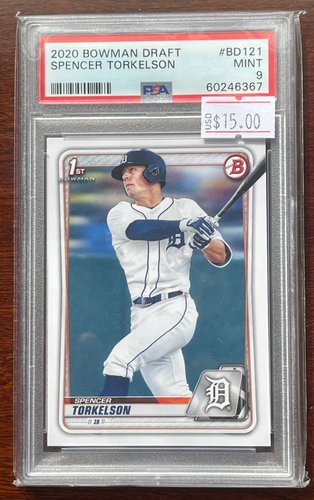 2020 BOWMAN DRAFT #BD121 SPENCER TORKELSON MINT PSA 9 Tigers | eBay