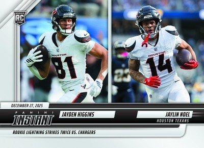 2025-26 Panini Instant NFL #377 Jayden Higgins Jaylin Noel Texans RC ...