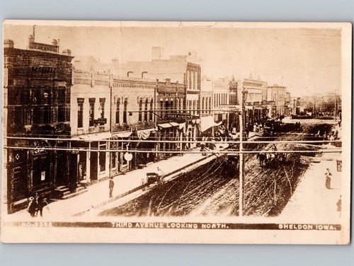 c1908 Third Avenue Street View Sheldon Iowa IA O’Brien Sioux County ...