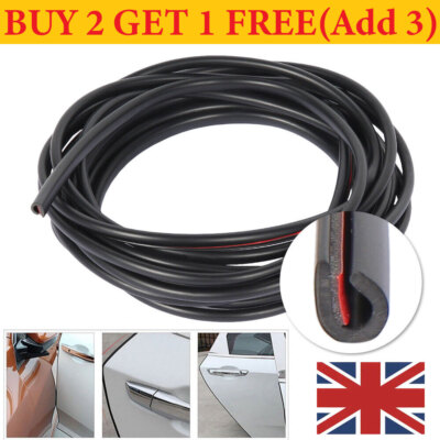 Car Door Boot Edge Protector Strip Trim U Shape Guard Seal Rubber Black ...