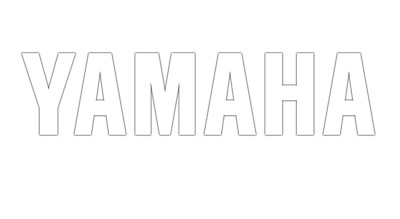 Yamaha Sticker Decal 13x3cm (Approx. 5x1inches) "YAMAHA" White ...