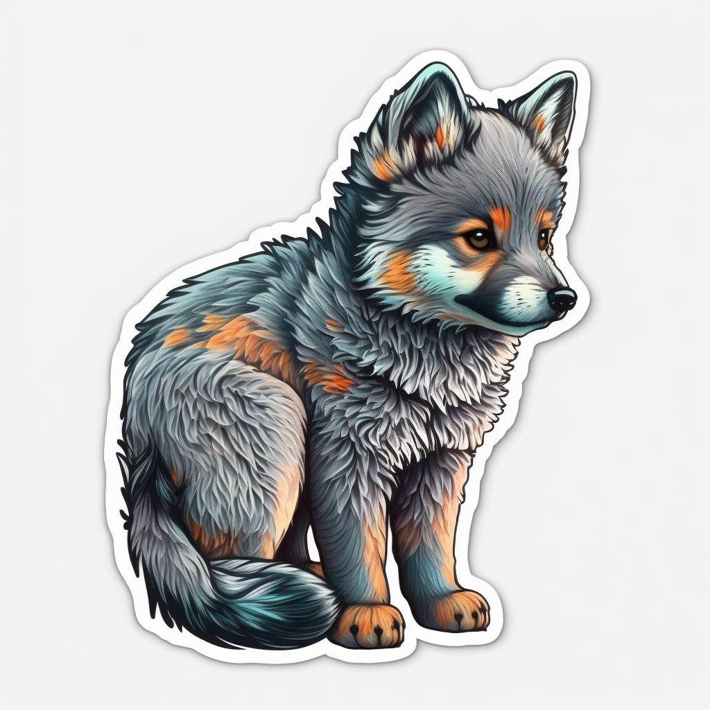 Baby Wolf Sticker Car Truck Window Bumper Graphics Vinyl Decal Wild ...