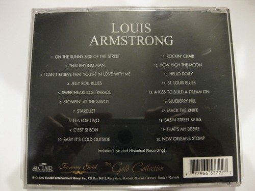 Louis Armstrong Gold Collection CD 20 SONGS | eBay
