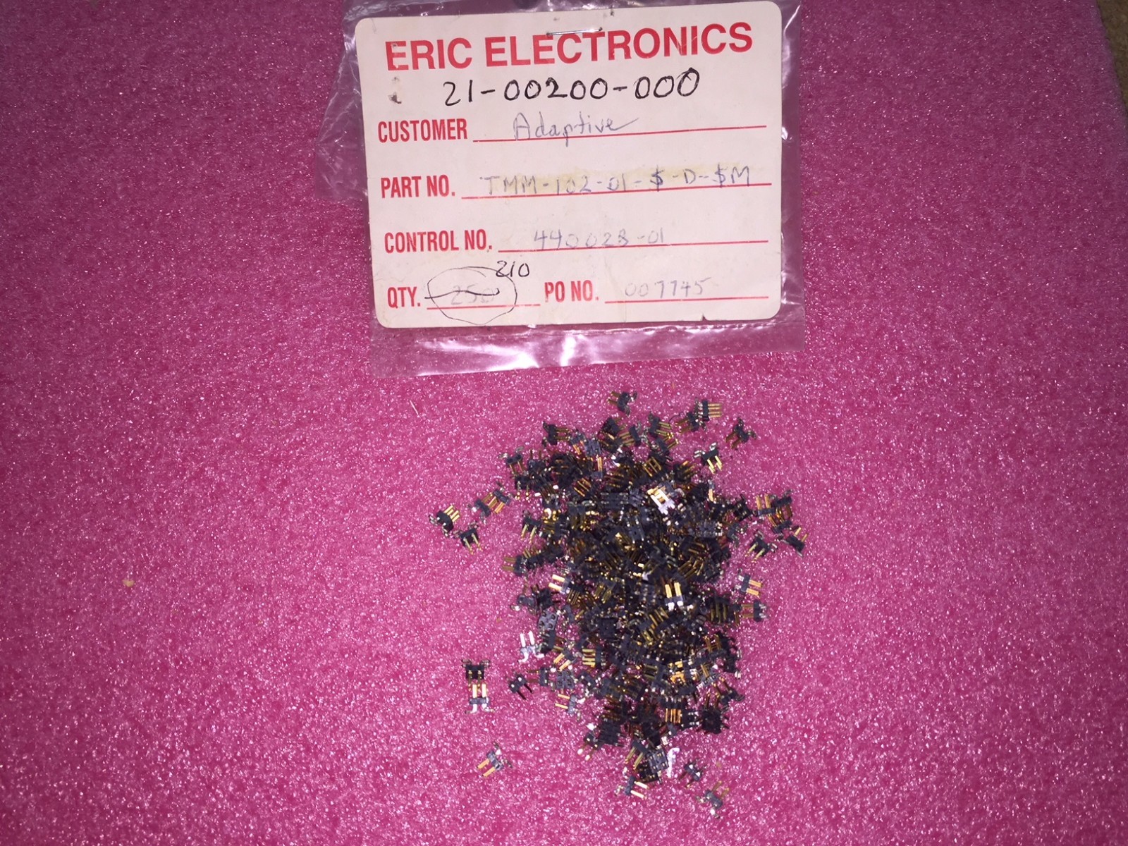 (50 PIECE LOT) TMM-102-01-S-D-SM, SAMTEC, CONN HEADER 4POS DUAL 2MM SMD ...