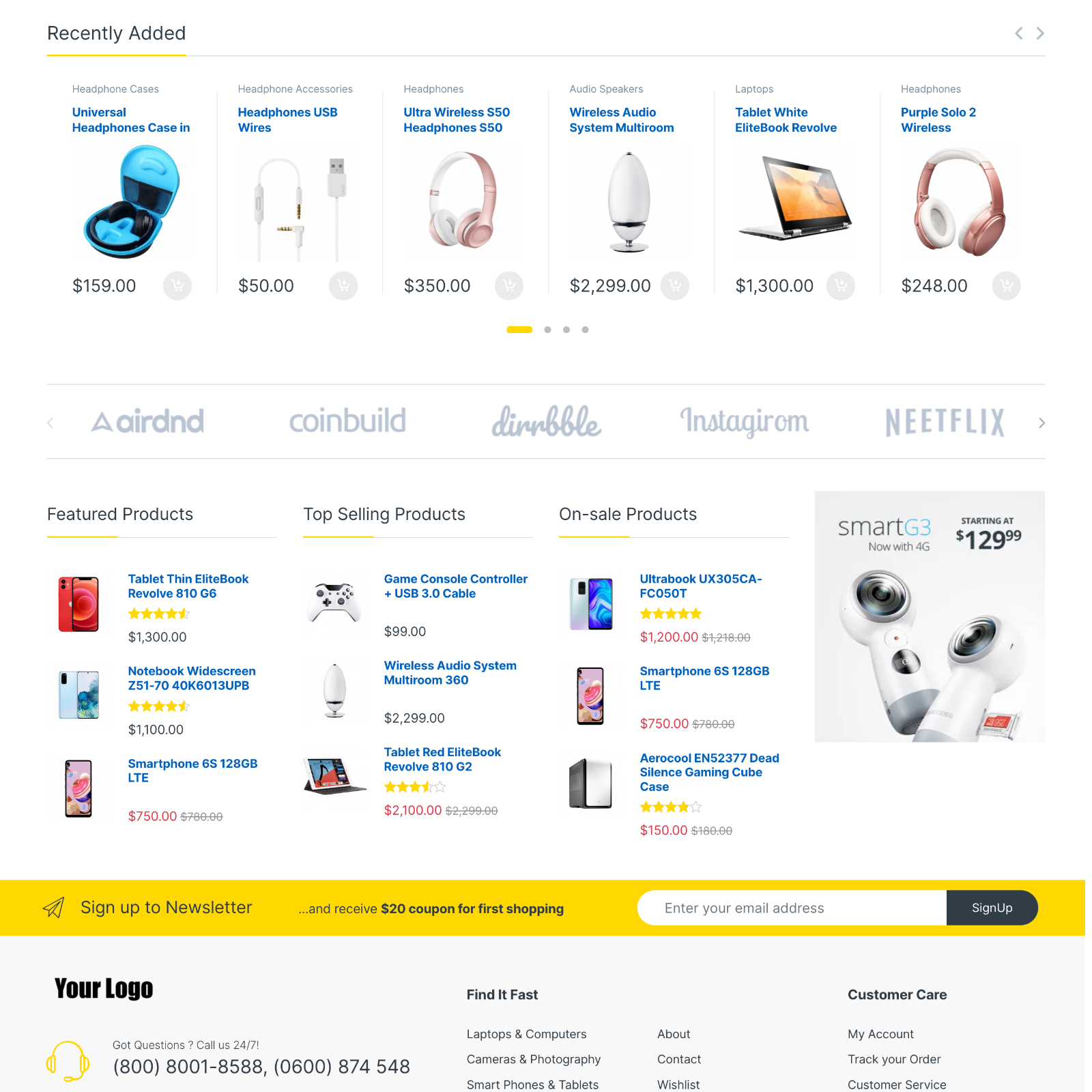 Electronics Store Website Design with Free VPS Web Hosting and ...
