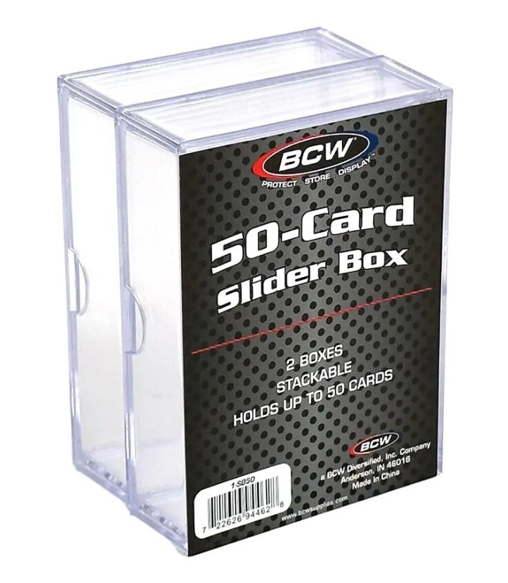 BCW 2-Piece Slider Box - 10 25 35 50 100 150 200 250 count Sports TGC ...