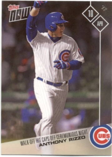Anthony Rizzo Chicago Cubs Topps Now #33 April 10 2017 Baseball Card | eBay