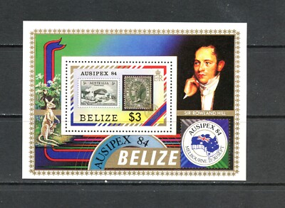 R0147 Belize 1984 Ausipex '84 stamps on stamps sheet MNH | eBay