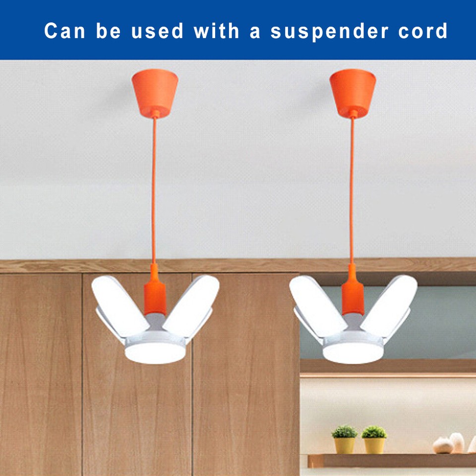 E27 LED Bulb Fan Blade Lamp Foldable Led Light Bulb 6500K For Home ...