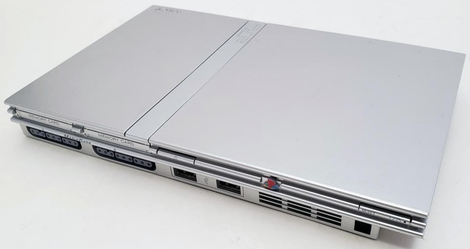 OEM Sony PS2 PlayStation 2 Slim SILVER Console Bundle SCPH-79001 ...