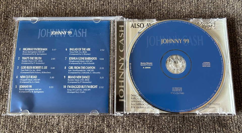 Johnny Cash - Johnny 99 (CD, 1999) Reissue by Koch Records, 1983 Outlaw ...