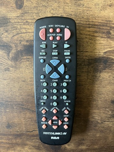 RCA Systemlink 5 AV RCU500 CRK74E2 TV VCR Cable Universal Remote ...