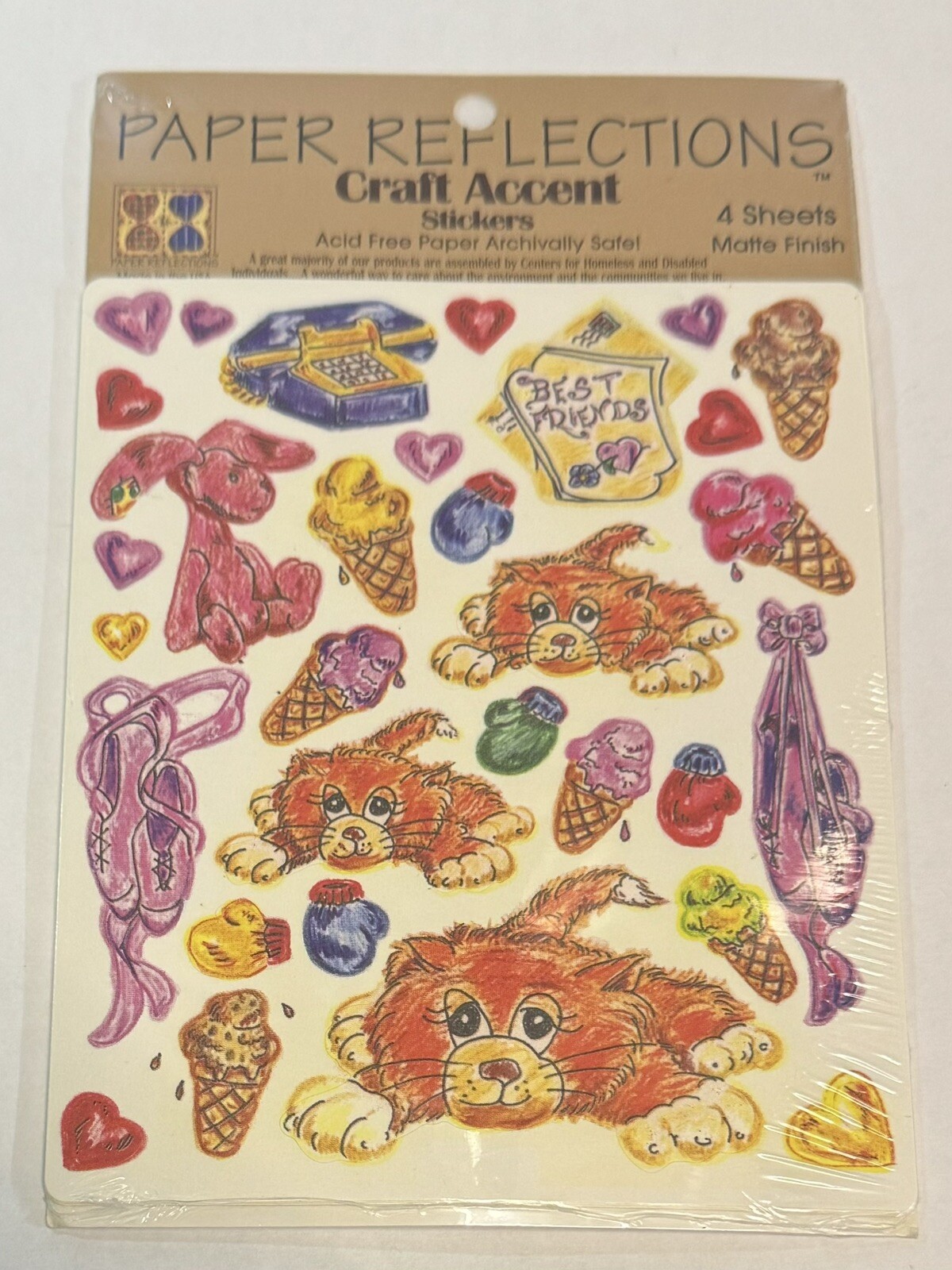 New Paper Reflections Craft Accent Animal Stickers Scrapbooking, 4 ...