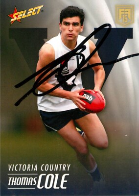 Signed 2015 WEST COAST EAGLES AFL Card THOMAS COLE Future Force | eBay