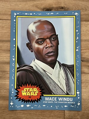 Mace Windu 10x14 Fine Art Print #1/1 Gold Topps Star Wars Living Set ...