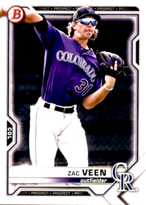 2021 BOWMAN DRAFT BASE PAPER PROSPECT BD150 ZAC VEEN ROCKIES | eBay