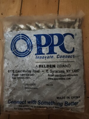 PACK OF 100 PPC BELDEN CF81GHZC X T C BARREL CONNECTOR FITS RG59/6/7/11 ...