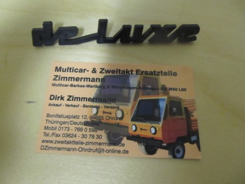 Schriftzug deluxe schwarz Kunststoff für IFA Trabant 601 Original | eBay.de