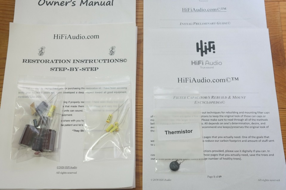 Fisher x190 amplifier restoration recap repair service rebuild kit ...