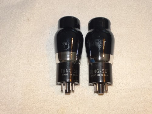 2 x 6F6g Tung-Sol Tubes*Smoked Glass*Strong Matched Pair*#9 | eBay