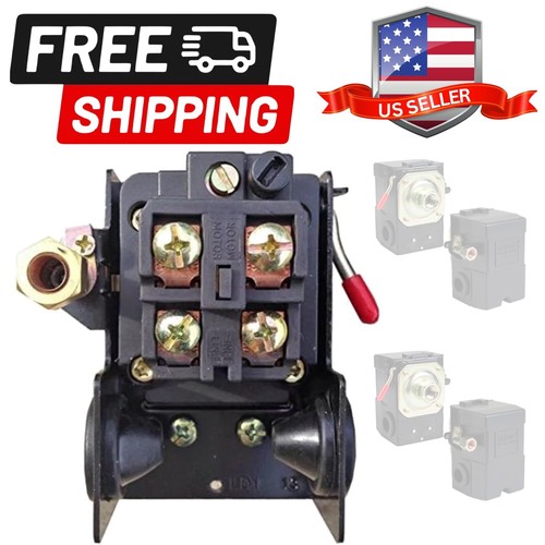Heavy Duty Air Compressor Pressure Switch 90-125 PSI Single Port ...