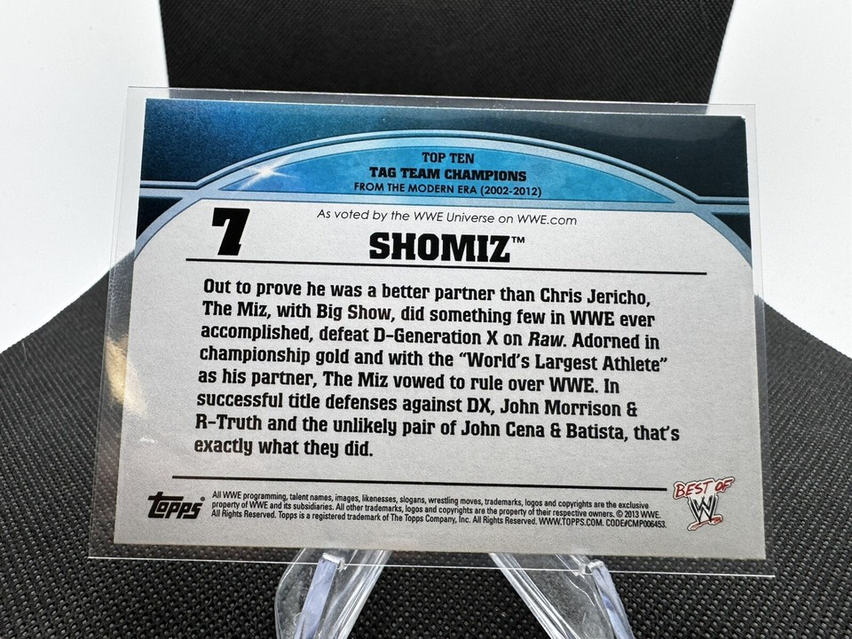 2013 Topps Best of WWE #7 Shomiz Top 10 Tag Team Champions B4 | eBay