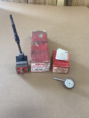 Starrett 657A 196B Magnetic Base, Swivel Post Assembly, And Indicator ...