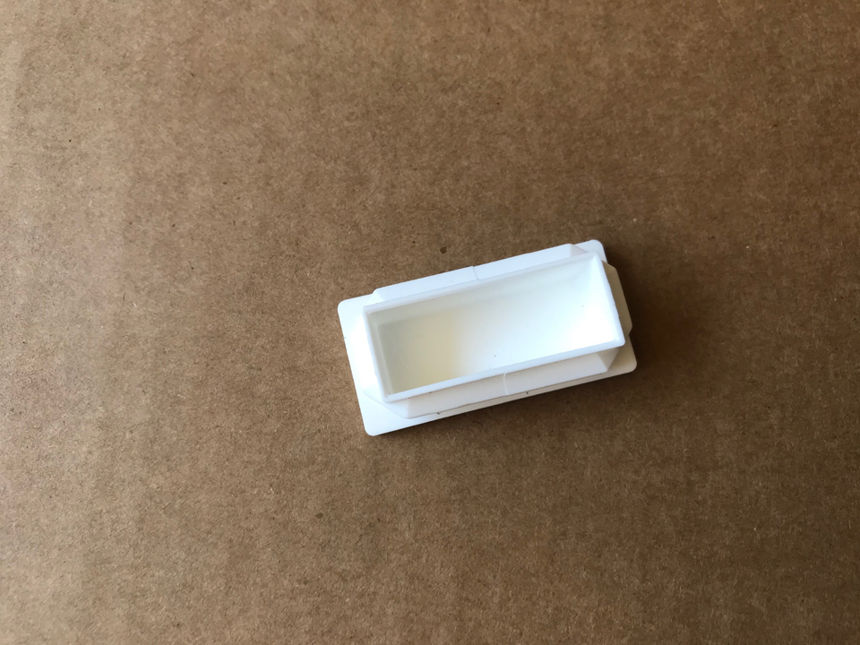 4 Pack - 1"x2" Tubing Plastic Plug End Cap Rectangular Rectangle 2x1 ...
