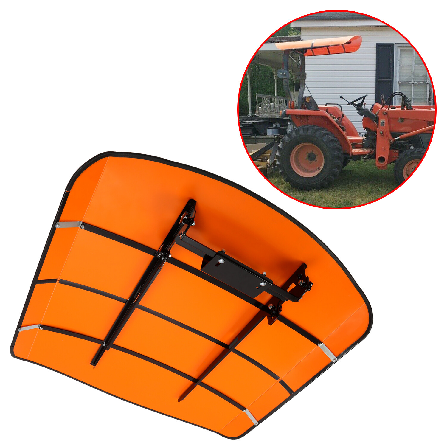 Sun Shield Tuff Top Tractor Canopy For ROPS 52" X 52" - Orange | eBay