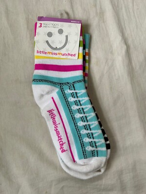 Little Miss Matched 3 Single Socks That Don't Match New Ages 4-9 ...