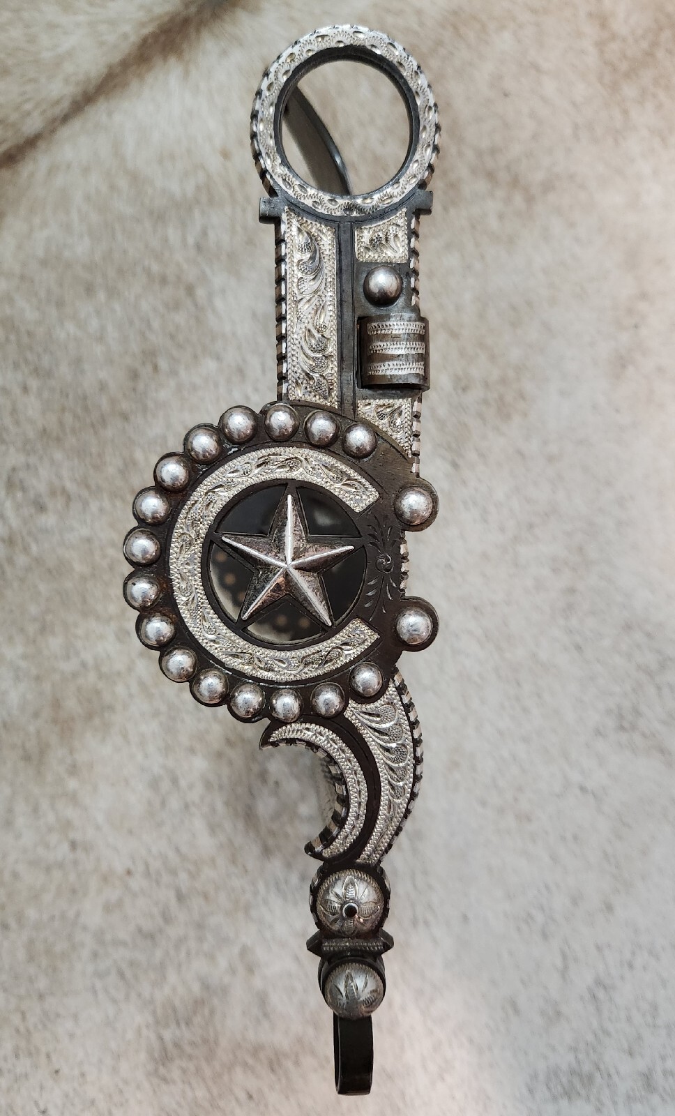 Exceptional El Gato Inlaid Sterling Silver Vaquero Ported Spade Curb ...