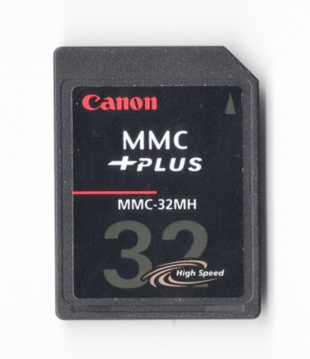 Canon 32MB MEGABYTE MMC MultiMediaCard Plus MMC-32MH Camera Memory Card ...