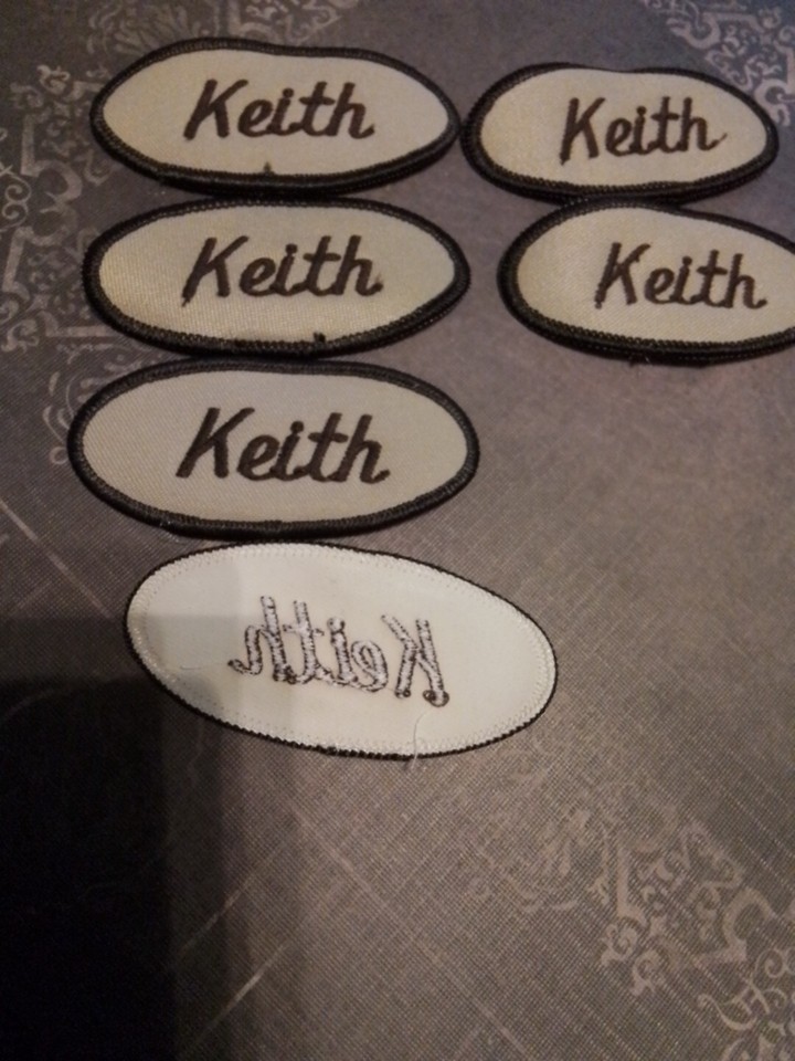 Vintage Name Patch KEITH NOS EMBROIDERED SEW OR IRON ON | eBay