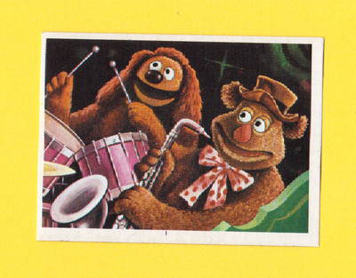 The Muppet Show Scarce 1981 Cartoon Card Spain Rowlf Drums Fozzie ...