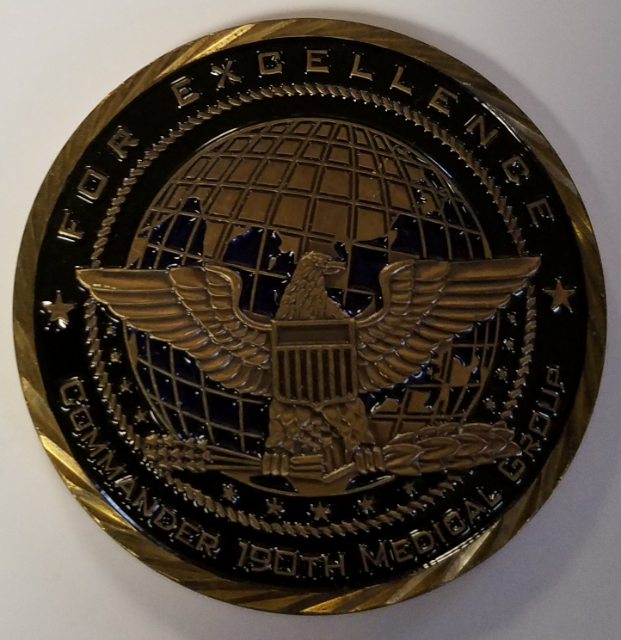 USAF US Air Force 190th Medical Group Commander Coin for Excellence ...