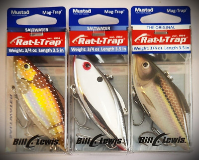 Bill Lewis Rat-L-Trap Mag Trap Lipless Crankbait 3-Pack - Great Colors ...