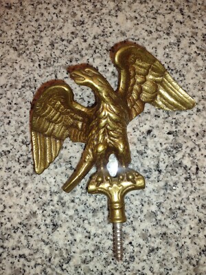 Finials - Brass Eagle Flag - 2