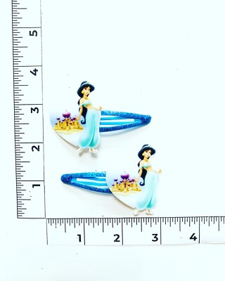 Handmade Hair Bows - Disney Princess - Aladdin - Hair Clips #4 Jasmine ...