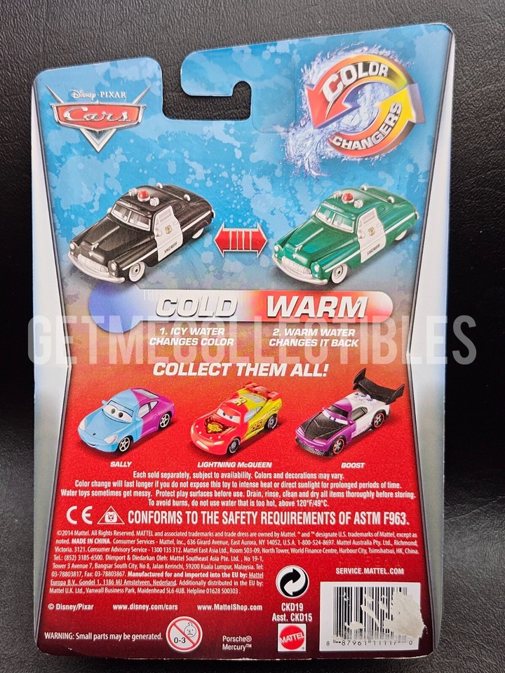 DISNEY PIXAR CARS COLOR CHANGERS SHERIFF GREEN BLACK 2015 SAVE 6% GMC ...